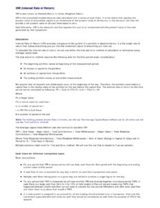 IRR Definition (Morningstar) - Financial Planning Associates, Inc ...